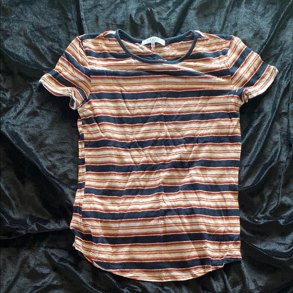 Frame Denim | Tops | Frame Denim Womens Multicolor Striped Tee | Poshmark